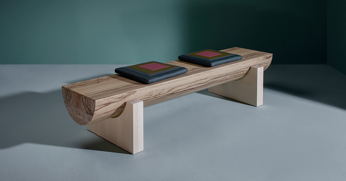 Alpes bench, a symbol of the dialogue between Promemoria and wood ...