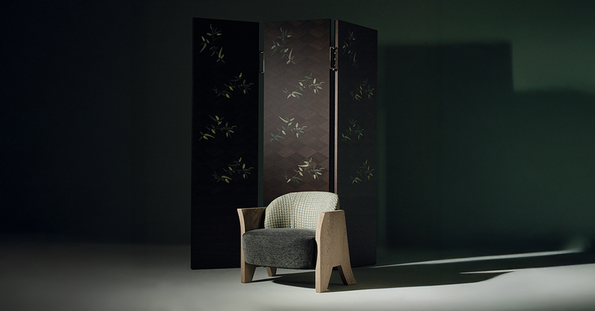 Joie de Vivre屏风：镶嵌设计结合Promemoria木工艺术 | Promemoria
