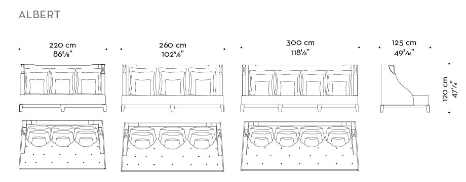 Promemoria | Albert：以织物包衬的沙发